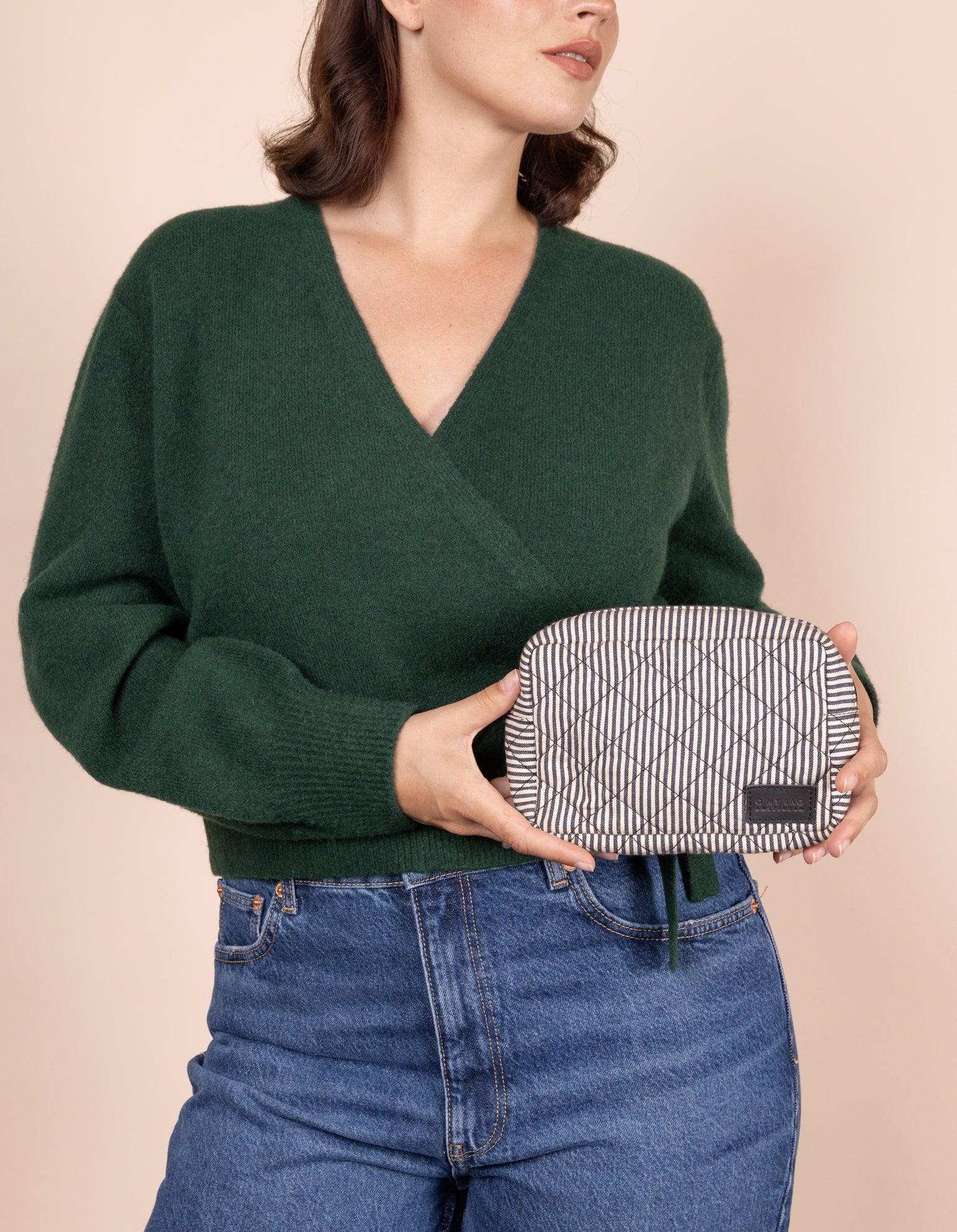 Pouch ­Cotton/Black Classic Leather – Dyori